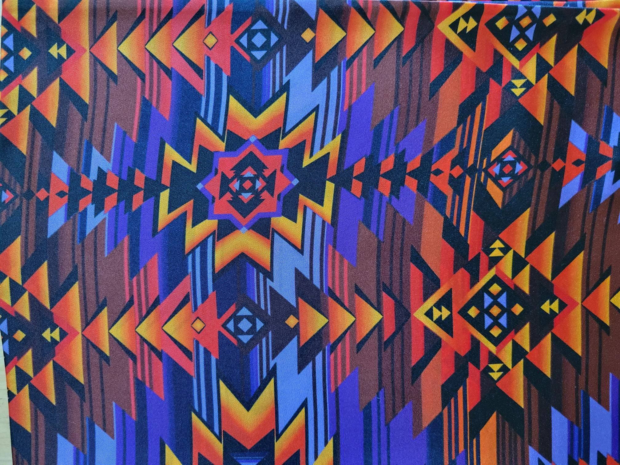 Purple Aztec 100% Silk Scarf | Julie Goodnight Shop